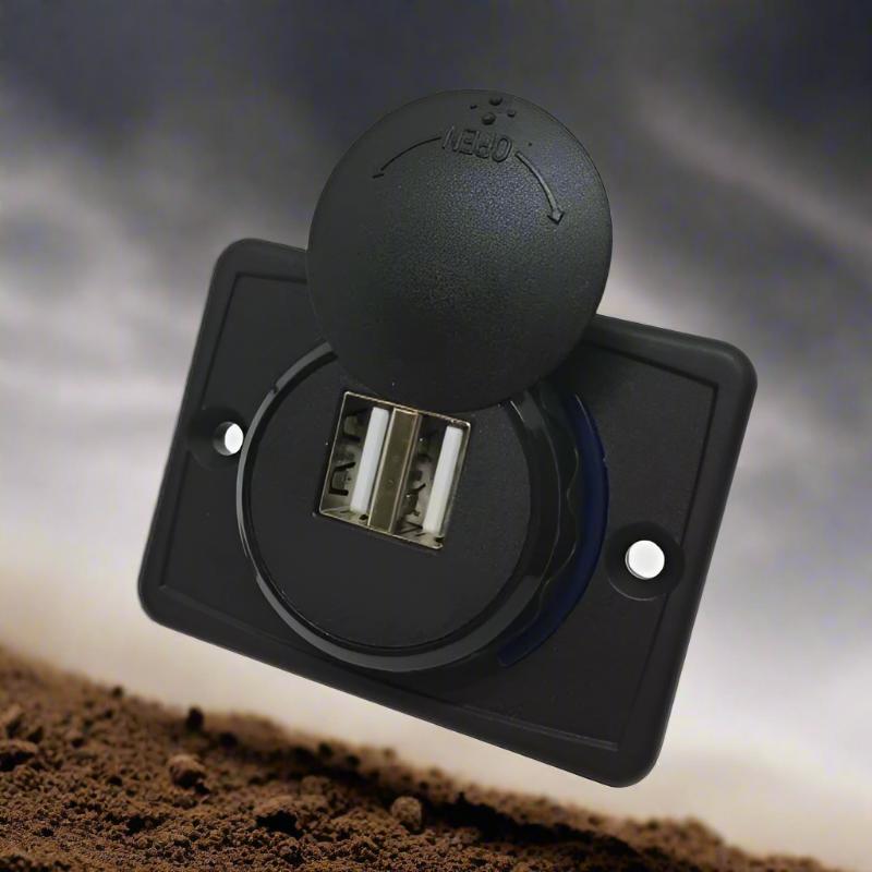 Dual USB Socket - Flush Mount – Jay Dee Auto Cables