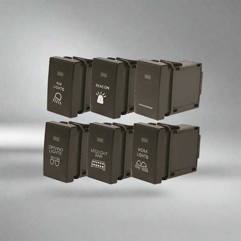 Ford/Mazda Style Push Button Switches - 33.8mm x 20.8mm